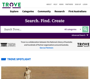 Trove A Treasure Trove Of Australian Content Wikimedia Australia